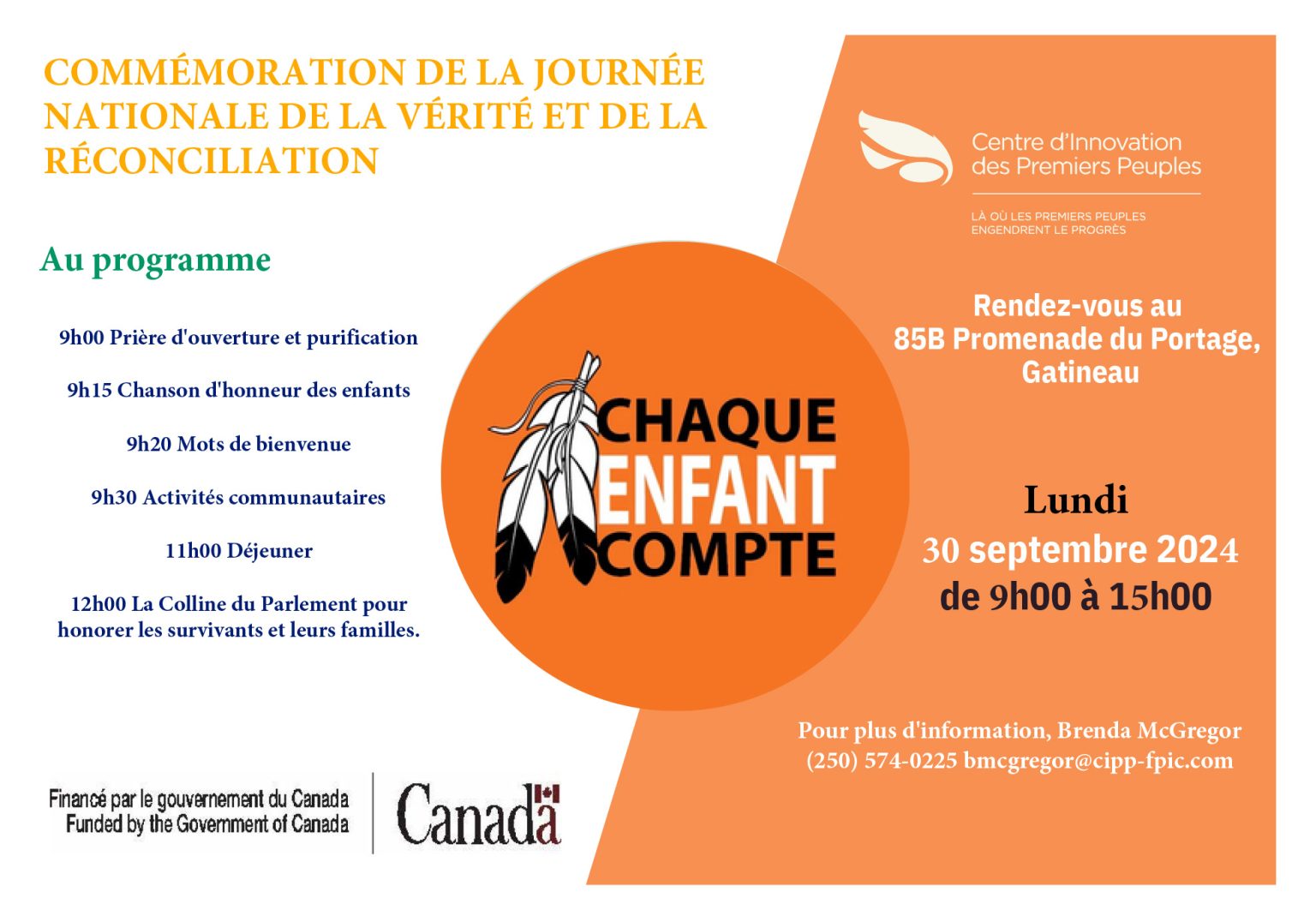 Journée vérité et réconciliation - Centre d’Innovation des Premiers Peuples